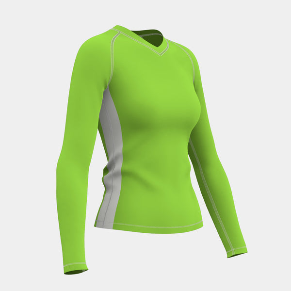 Solid Women's Rash Guard (Long Sleeve) - POD